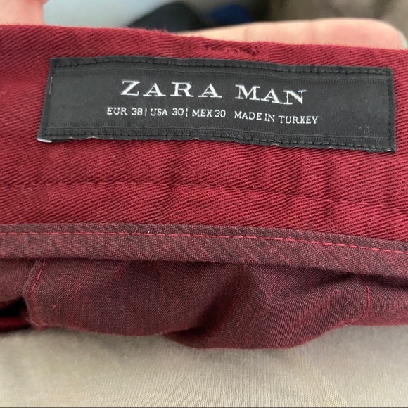 Zara | Pants | Zara Man Maroon Slacks | Poshmark